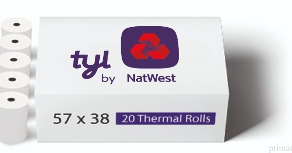 Thermal rolls for Tyl by NatWest (box of 20) buy 15 boxes get 5 FREE ...